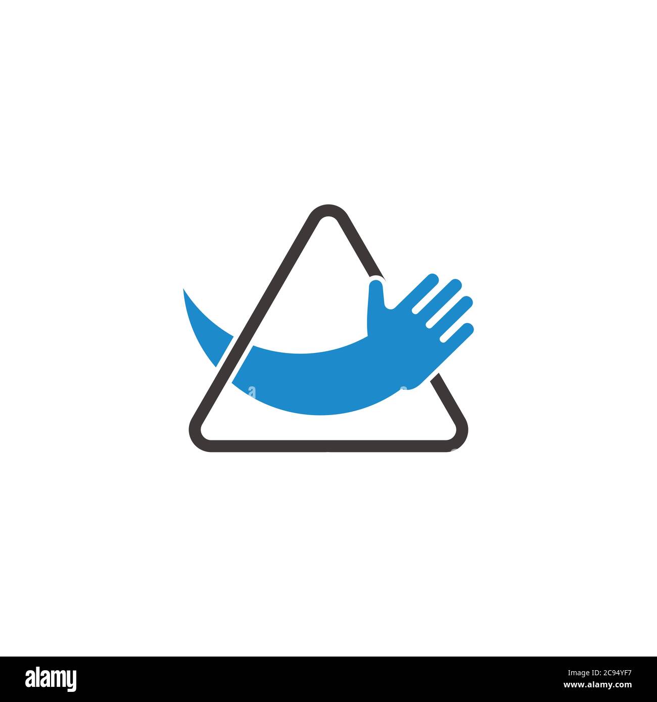 good hand service with smile symbol logo vector Stock Vector Image ...