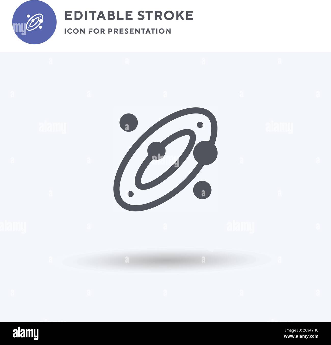 Solar System icon vector, filled flat sign, solid pictogram isolated on ...