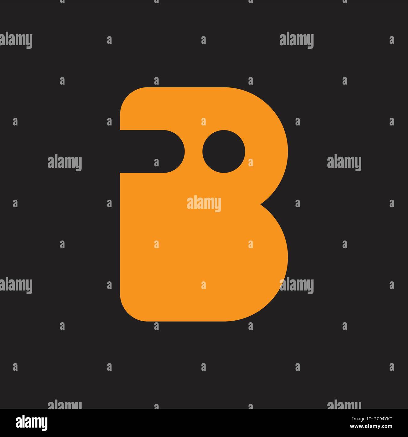 letter bi simple geometric logo vector Stock Vector Image & Art - Alamy