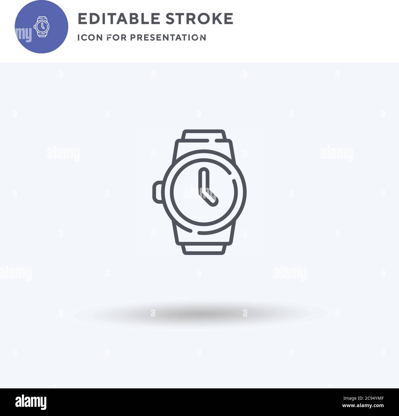 Wrist Watch icon vector, filled flat sign, solid pictogram isolated on ...