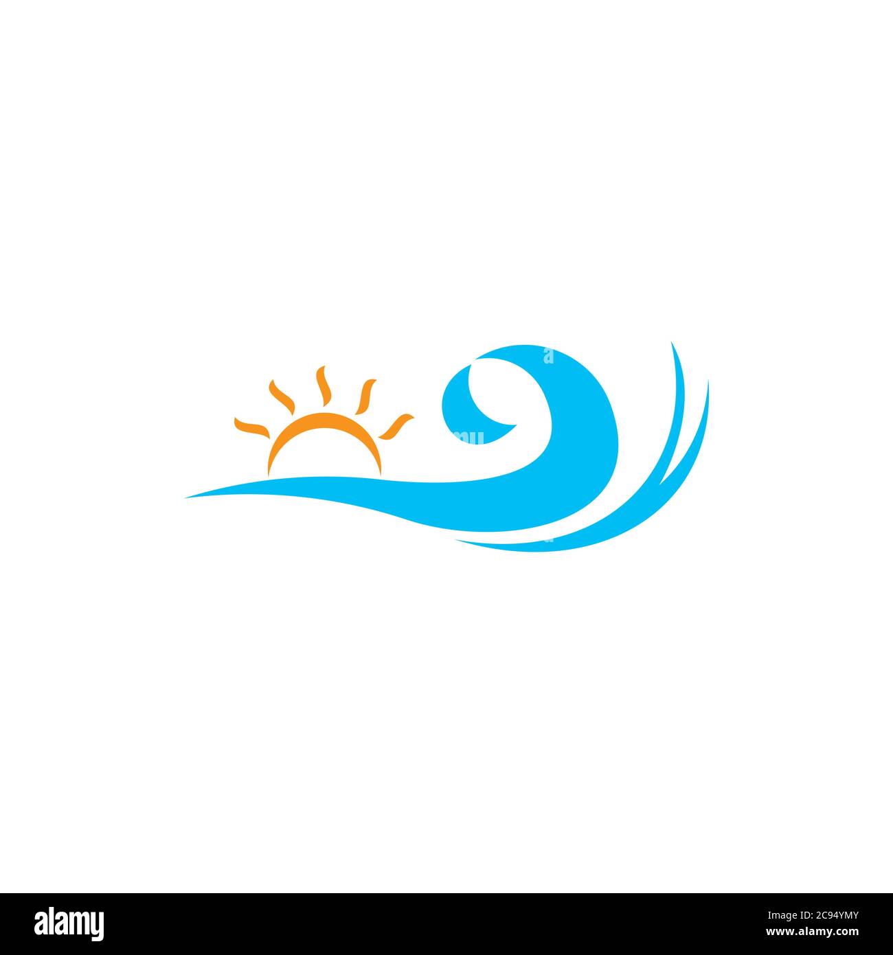 simple waves sun light colorful design symbol logo vector Stock Vector ...