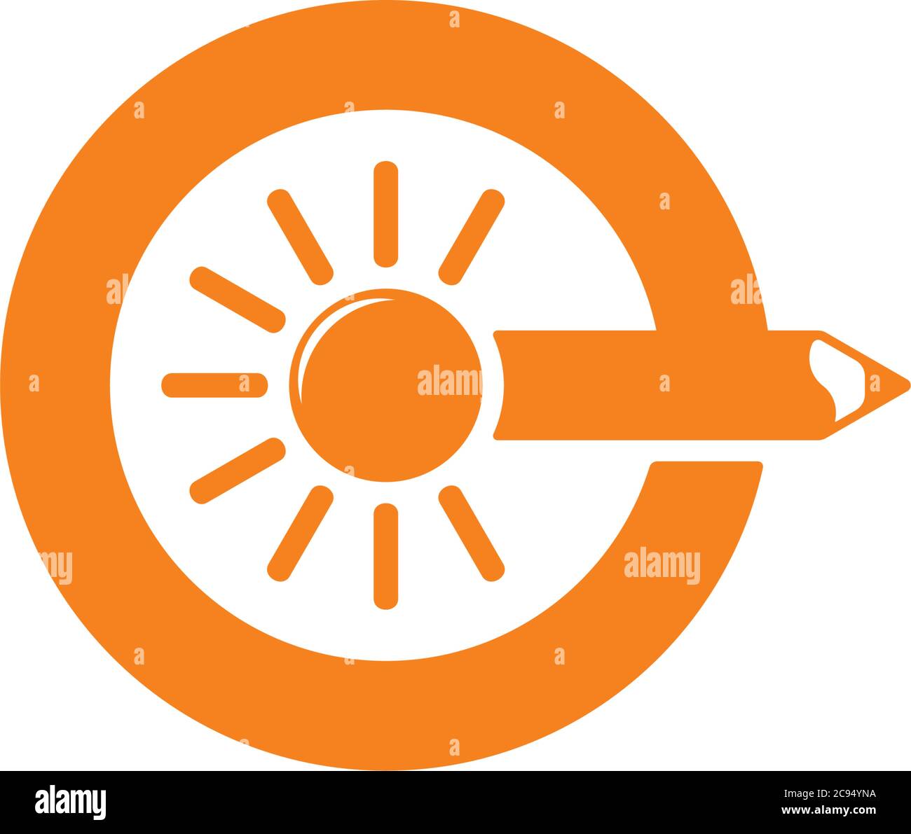 Drawing pencil sun drawing Stock Vector Images - Alamy
