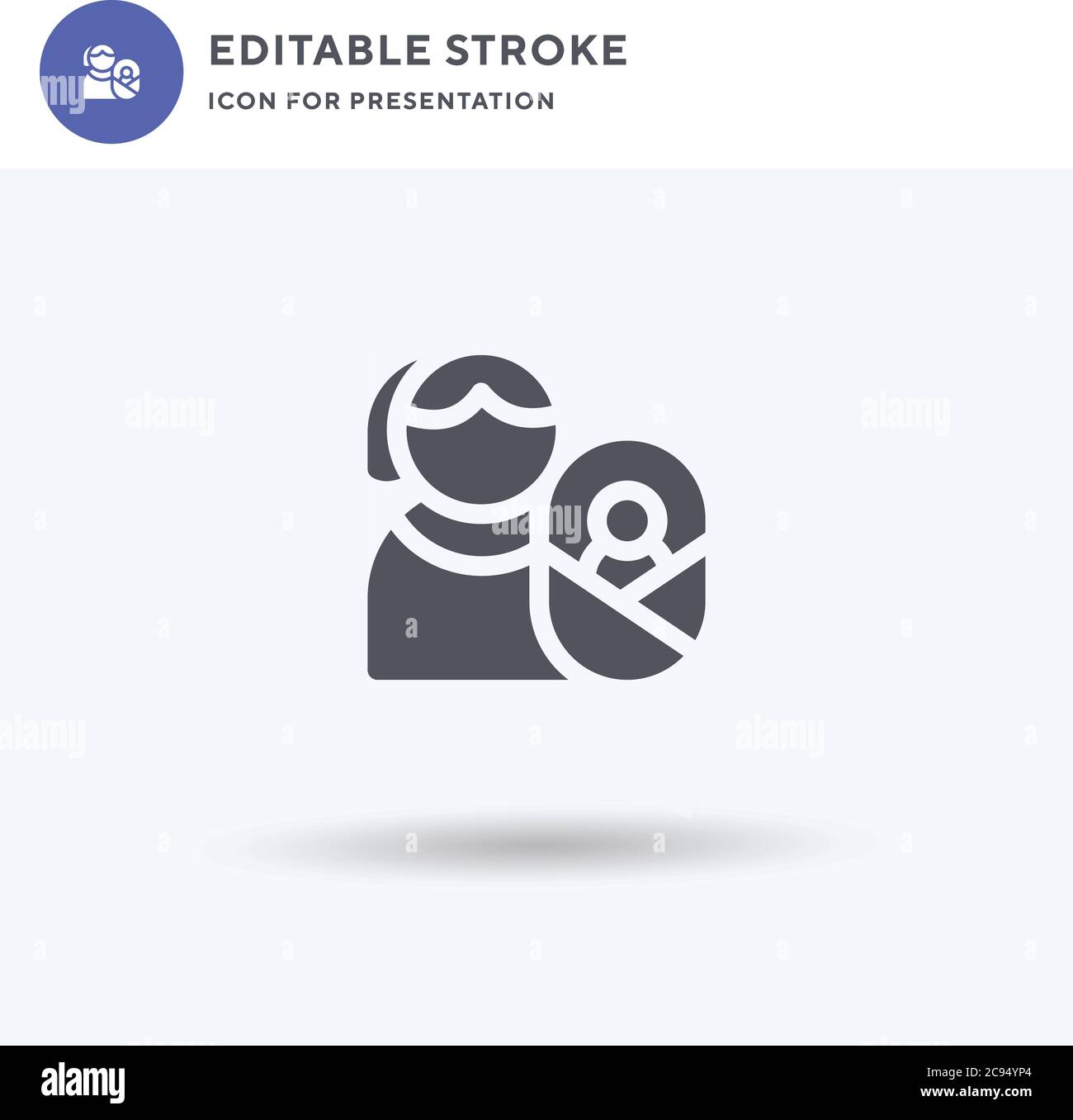 Mom icon vector, filled flat sign, solid pictogram isolated on white ...