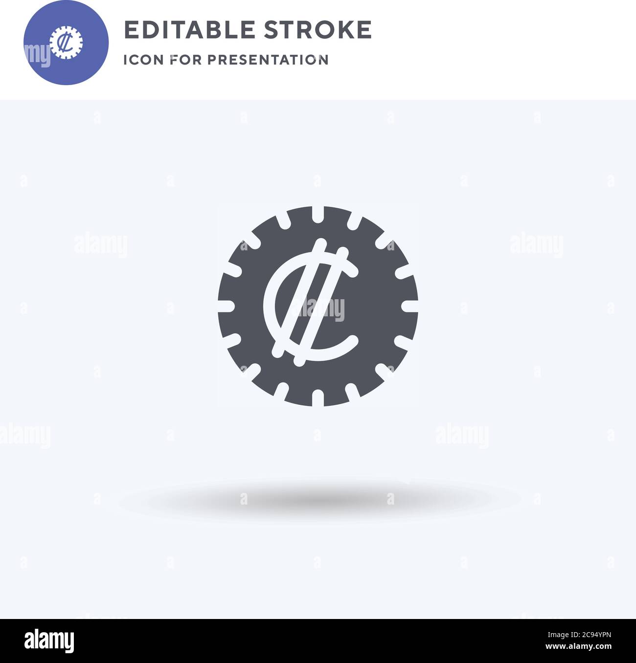 Colon icon vector, filled flat sign, solid pictogram isolated on white ...