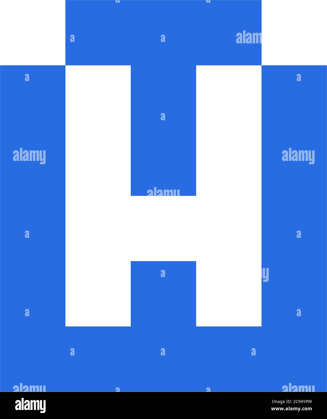 letter ht symbol simple geometric negative space logo vector Stock ...