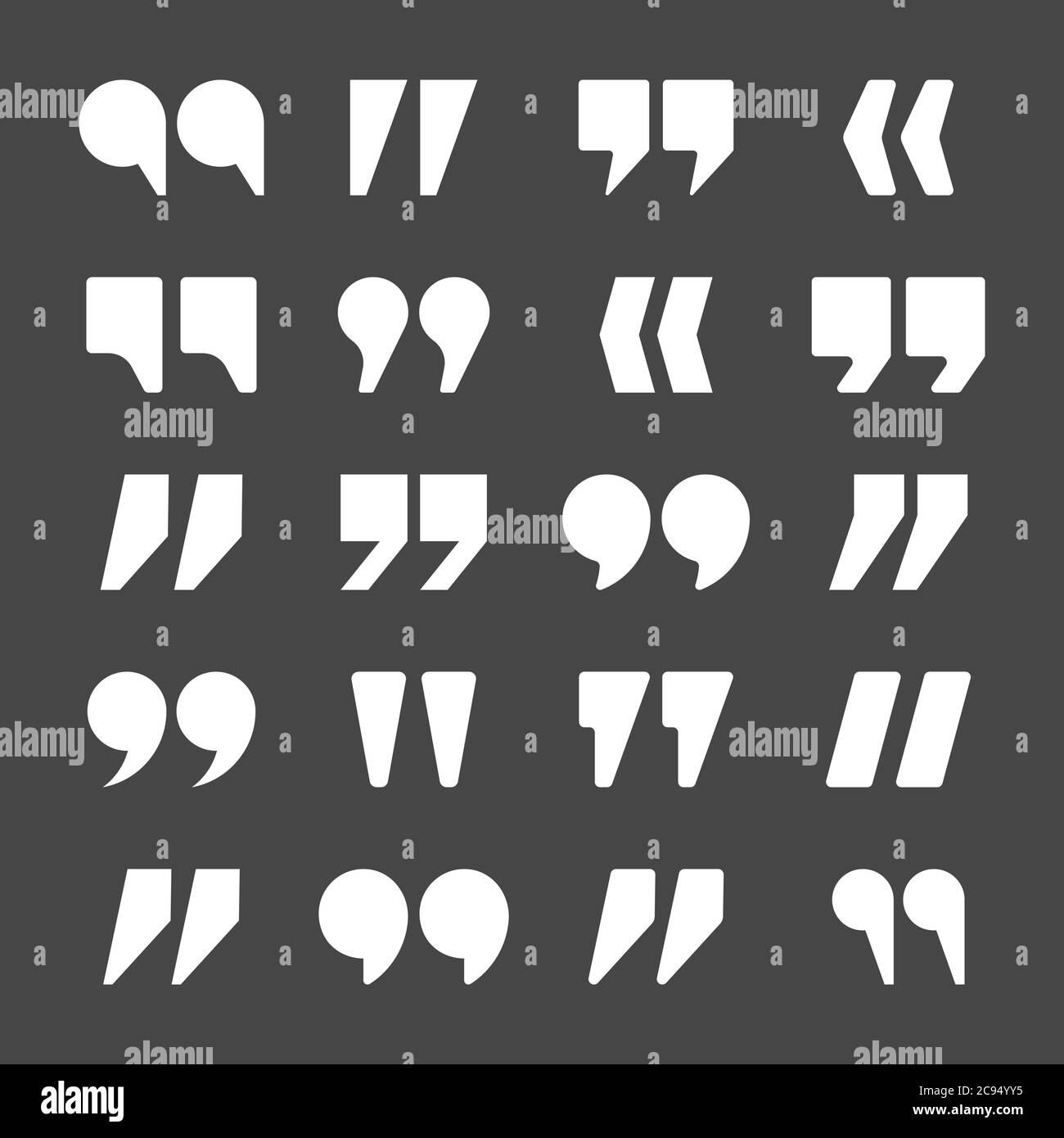 Quotation marks vector collection. Quotes icon. Speech mark symbol ...