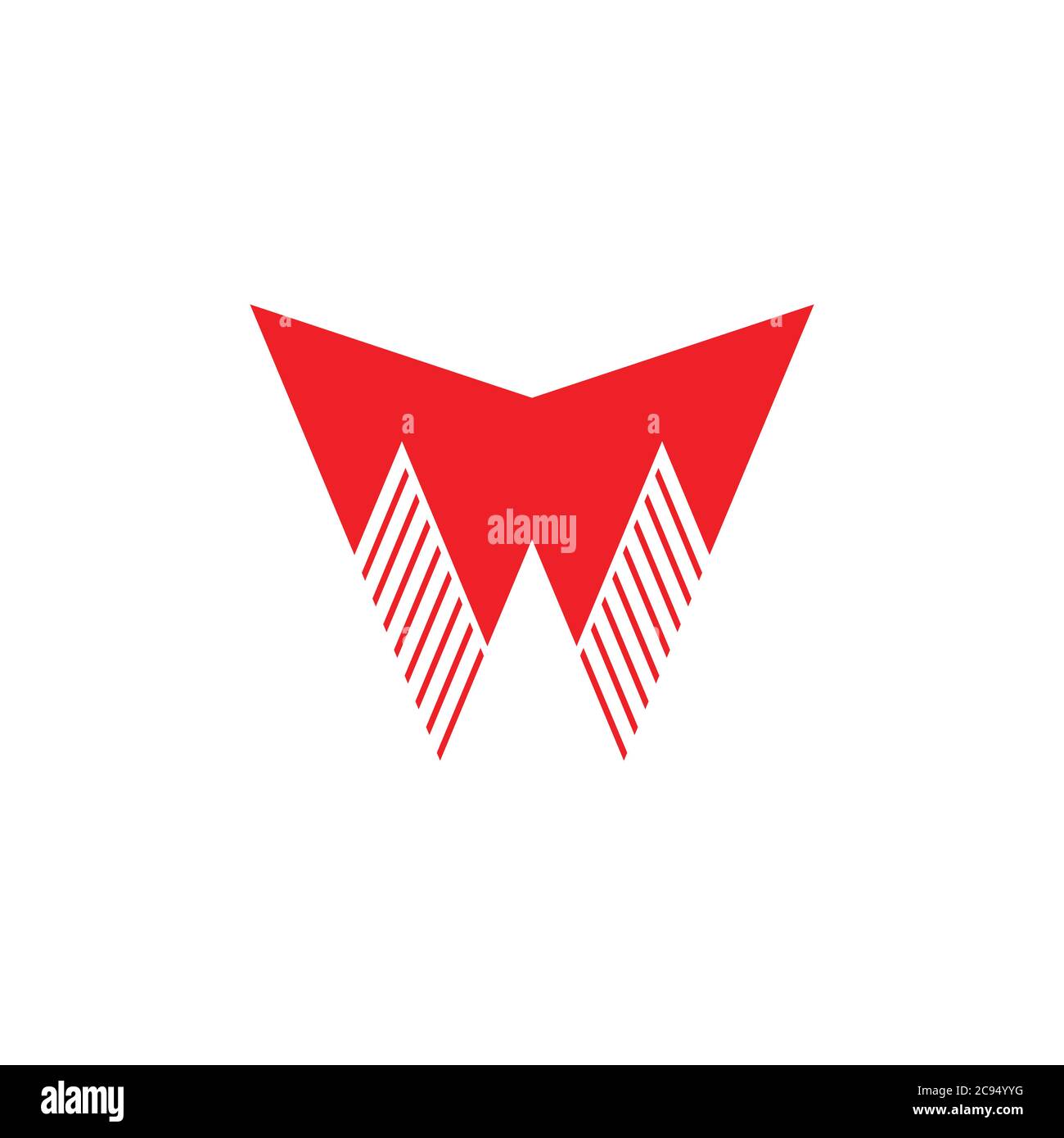 letter w geometric stripes logo vector Stock Vector Image & Art - Alamy