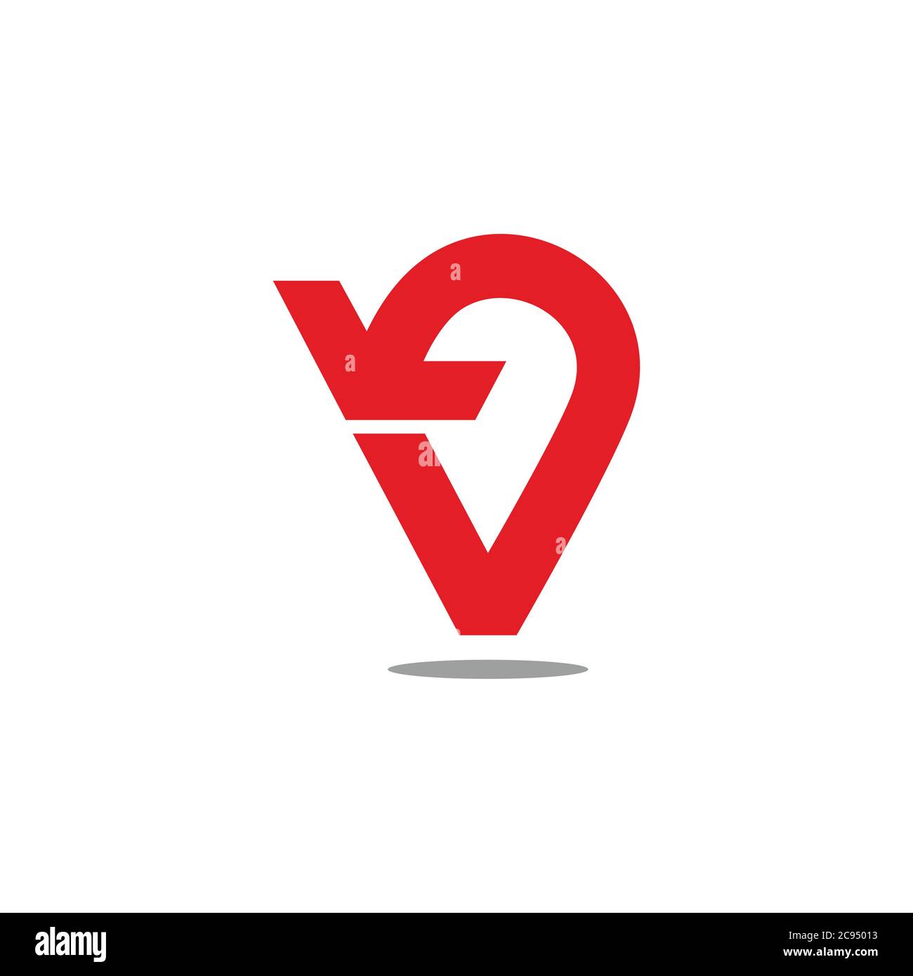 pin location arrow geometric design symbol logo vector Stock Vector ...