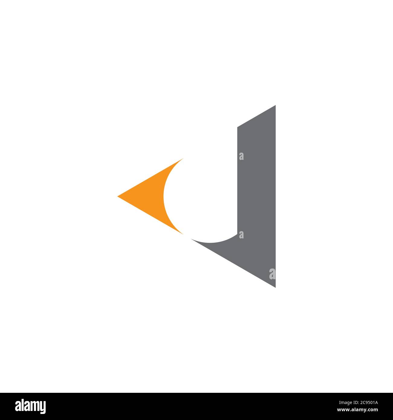 letter d negative space triangle logo vector Stock Vector Image & Art ...