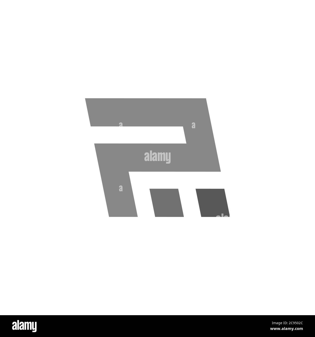 abstract letter 2p symbol geometric simple logo vector Stock Vector ...