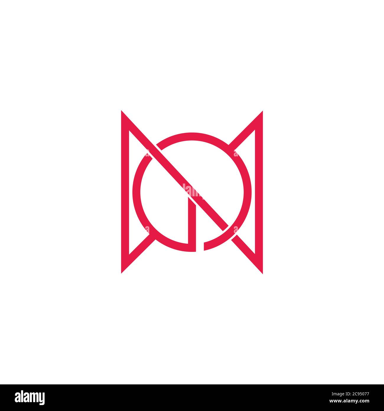 letter no linked line design symbol decoration vector Stock Vector ...