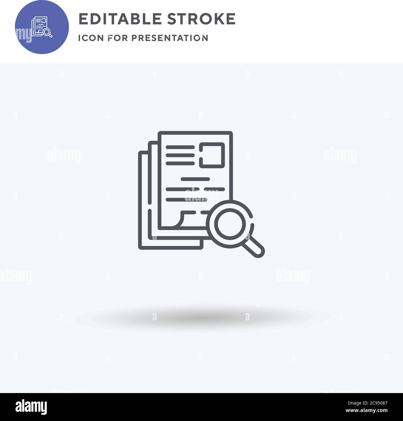 Documents icon vector, filled flat sign, solid pictogram isolated on ...