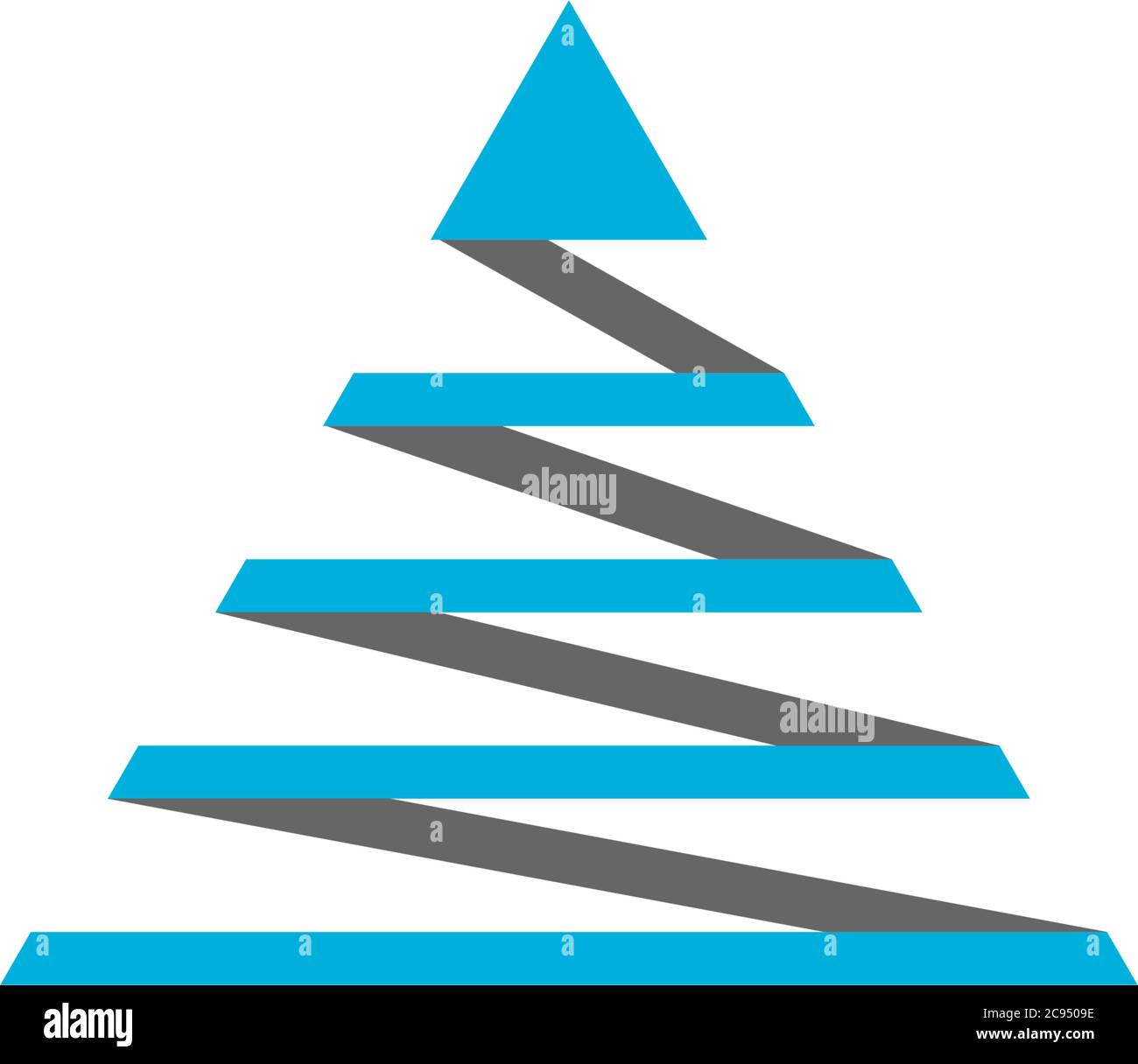 triangle ribbon arrow up stripes design symbol logo vector Stock Vector ...