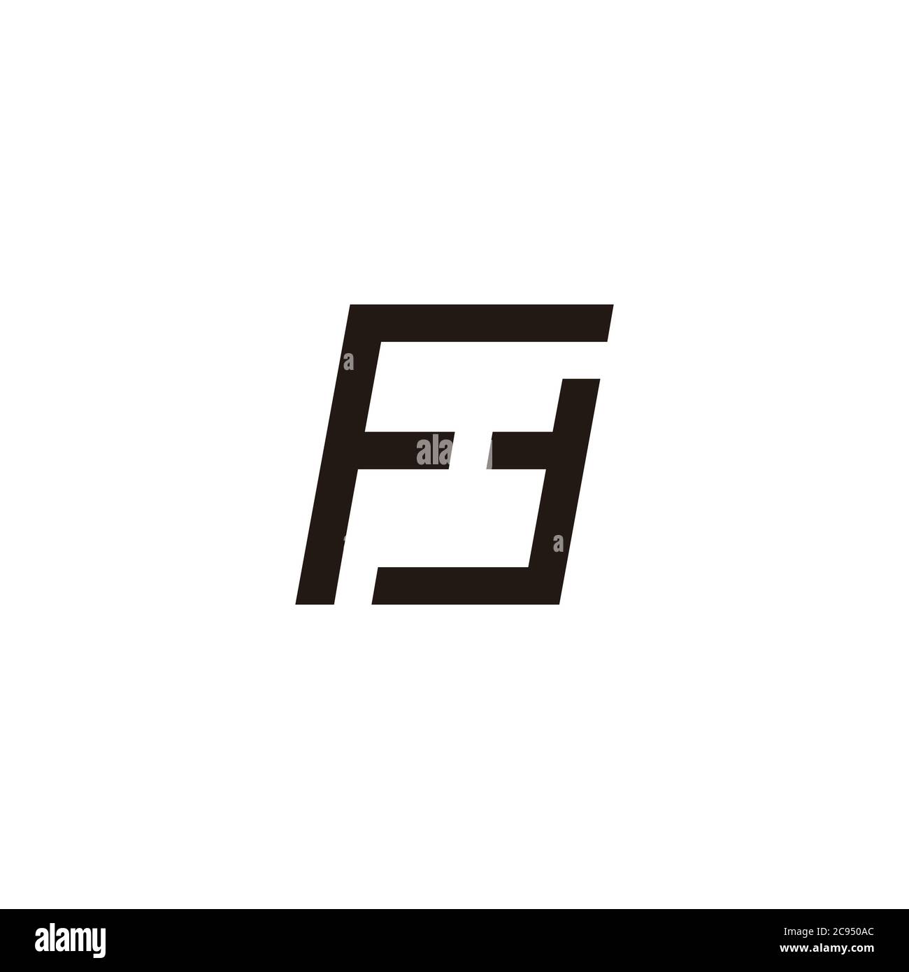 abstract letter ft simple geometric line clear flat logo vector Stock ...