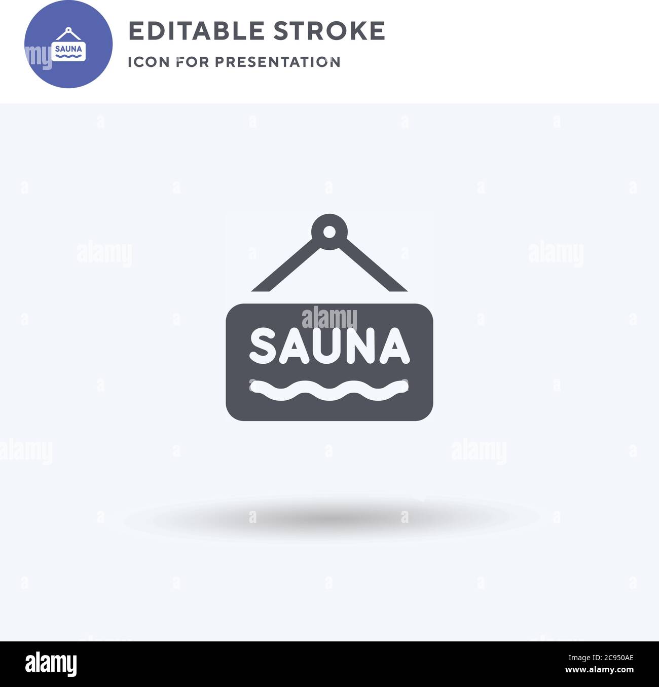 Sauna icon vector, filled flat sign, solid pictogram isolated on white ...