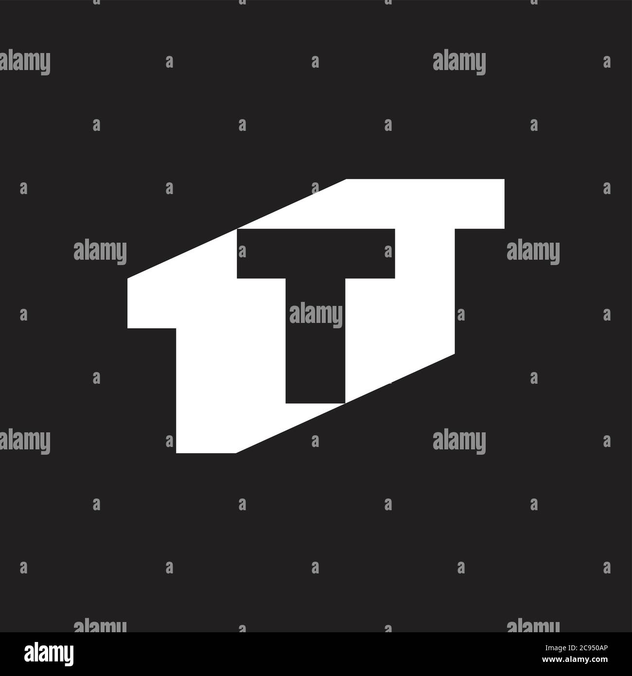 letter t building geometric logo vector Stock Vector Image & Art - Alamy