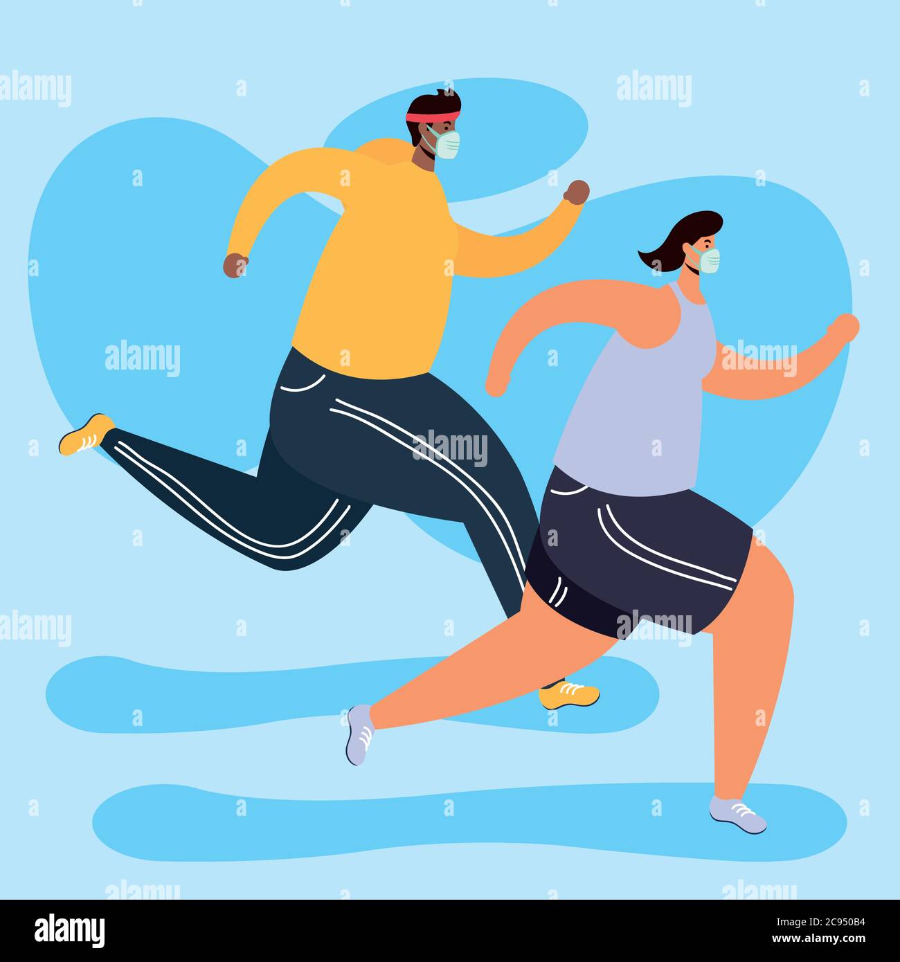Wearing runners Stock Vector Images - Alamy