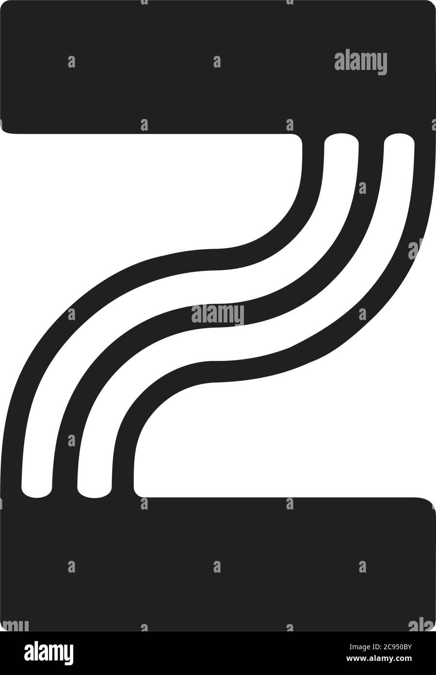 letter z stripes logoo vector Stock Vector Image & Art - Alamy