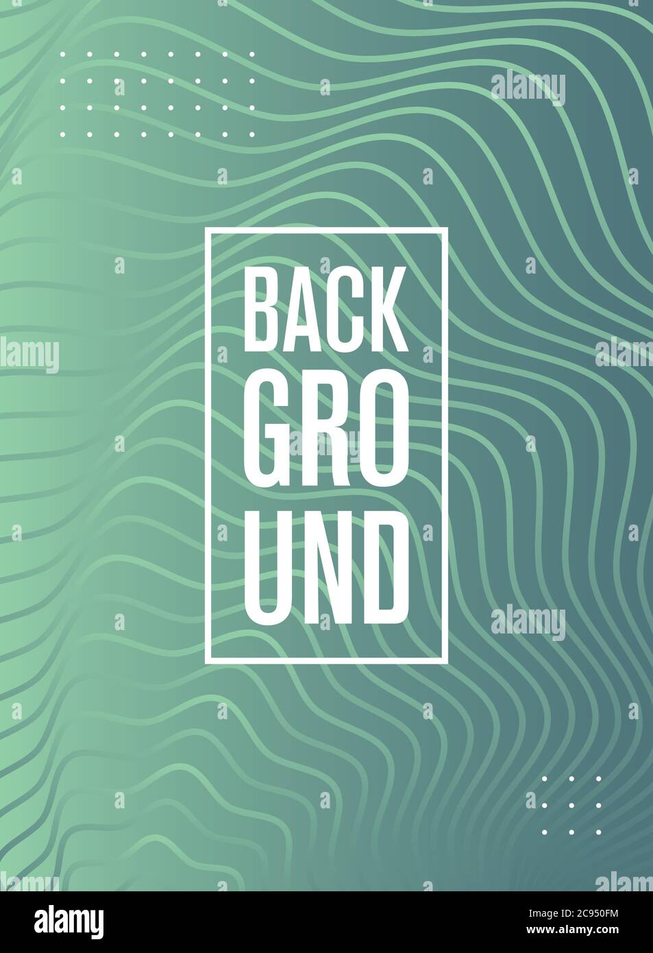 waves and forms green background vector illustration design Stock ...