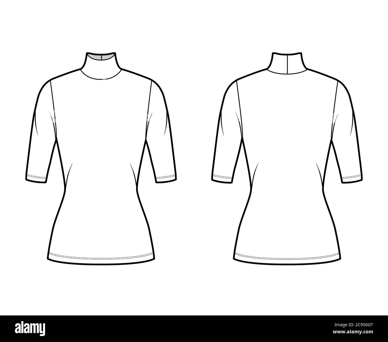 Close fitting top Stock Vector Images - Alamy