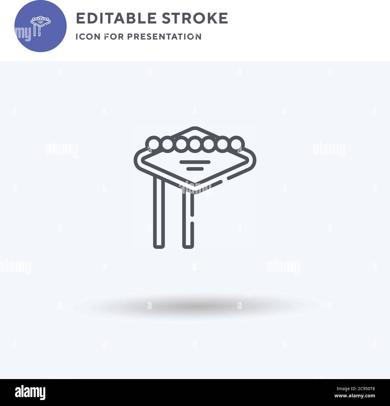 Las Vegas icon vector, filled flat sign, solid pictogram isolated on ...