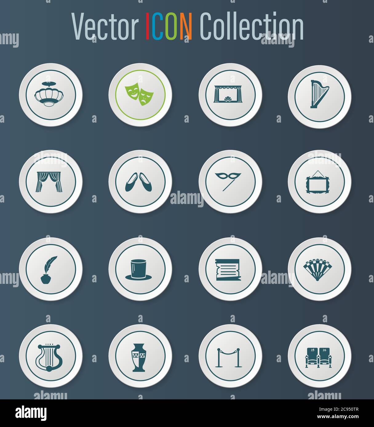 Theater icons set Stock Vector Image & Art - Alamy