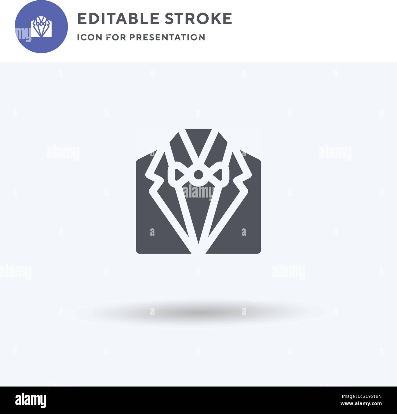 Suit icon vector, filled flat sign, solid pictogram isolated on white ...