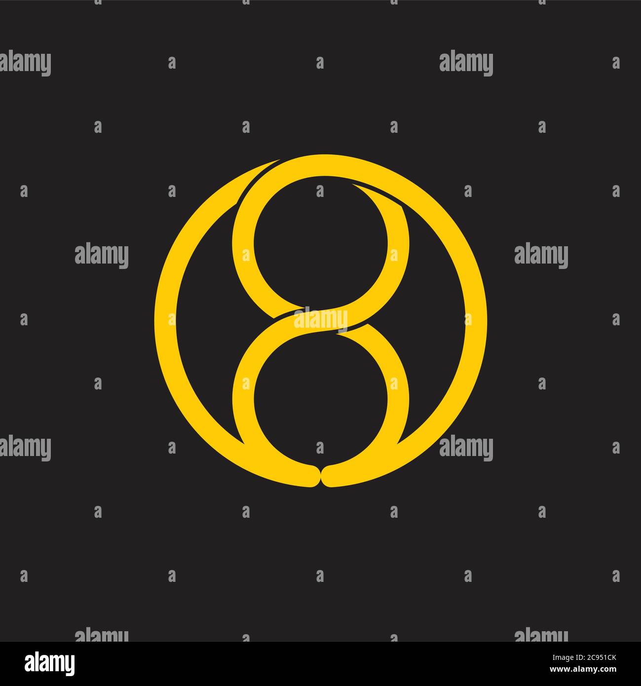 number 8 infinity loop line logo vector Stock Vector Image & Art - Alamy