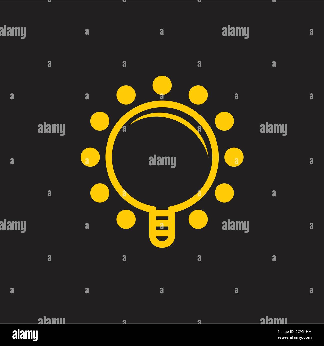 simple cute light bulb dots design logo vector Stock Vector Image & Art ...