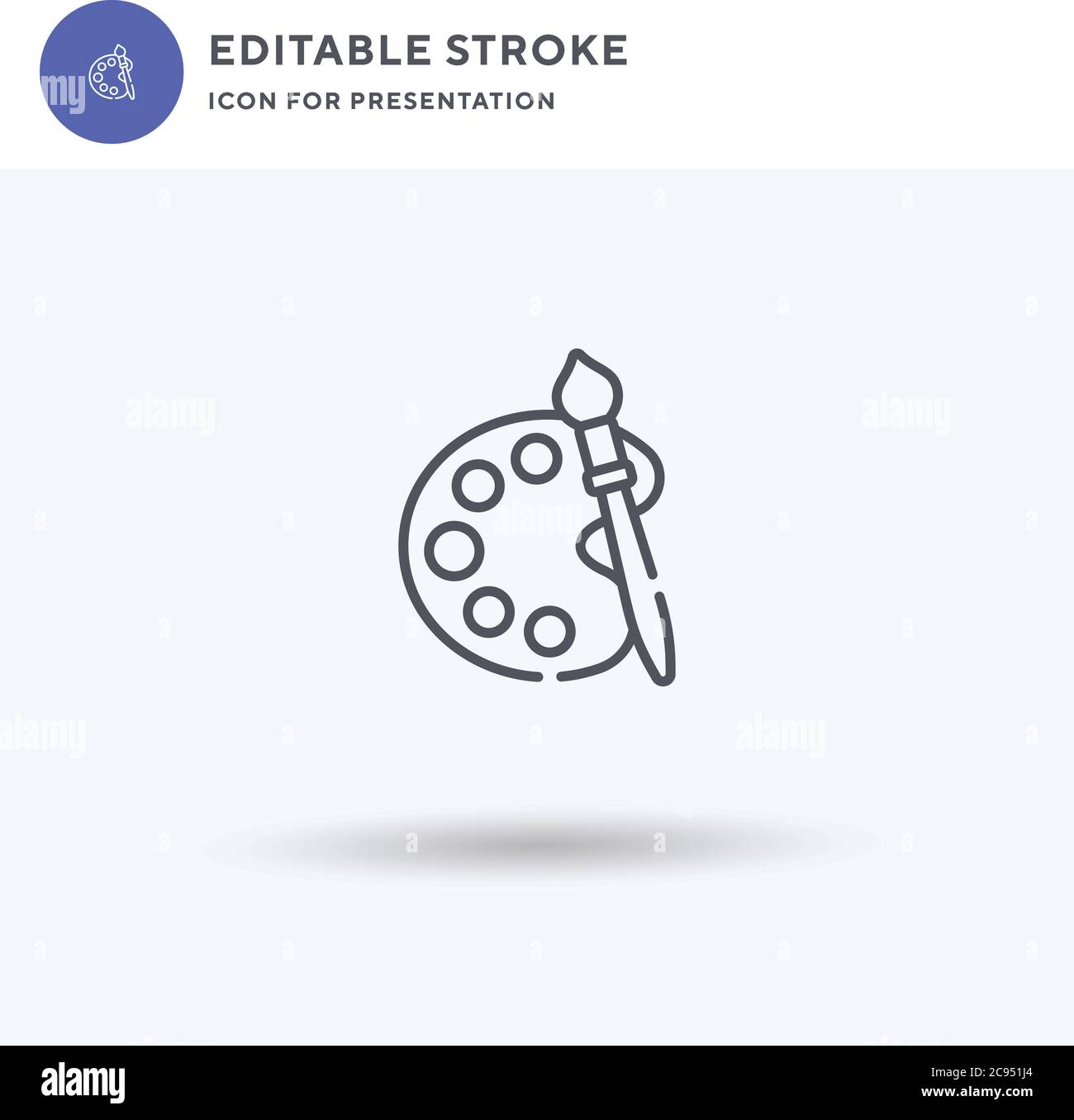 Color Palette icon vector, filled flat sign, solid pictogram isolated ...