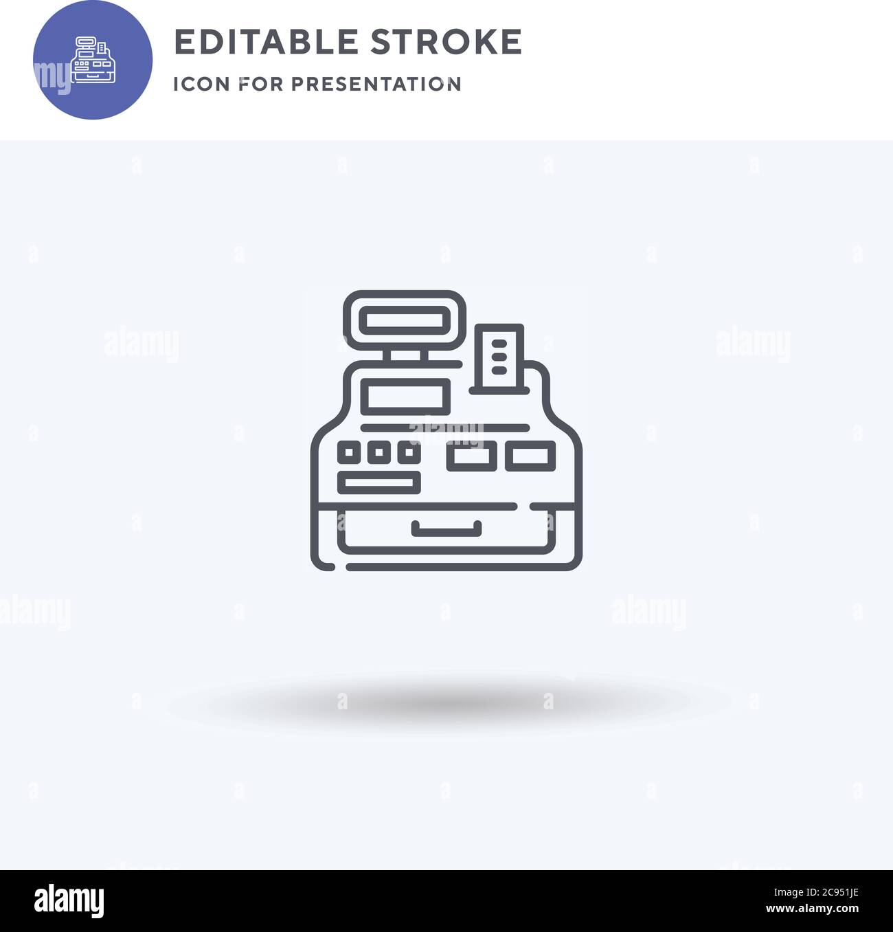 Cashier Machine icon vector, filled flat sign, solid pictogram isolated ...