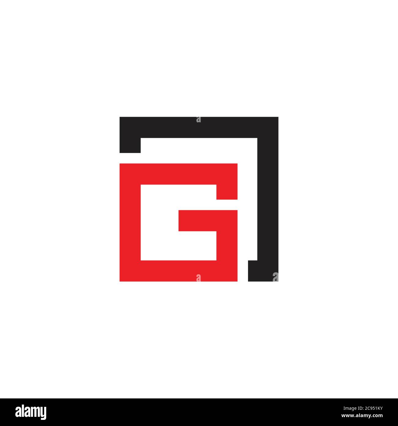 letter g square linear design symbol logo vector Stock Vector Image ...