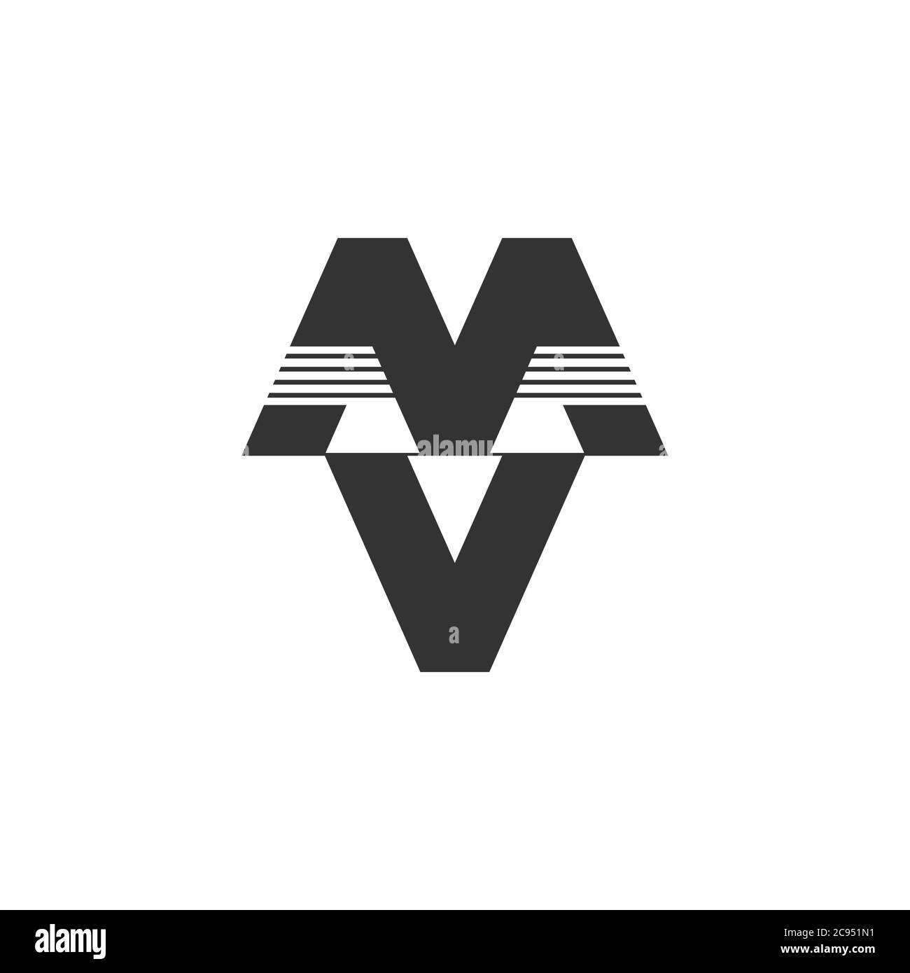 letter mv stripes geometric logo vector Stock Vector Image & Art - Alamy