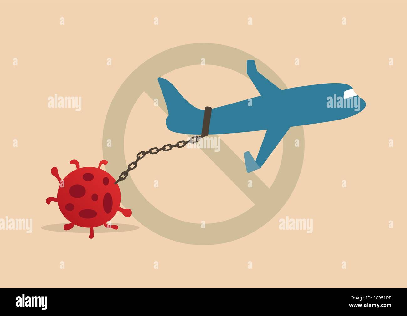 Stop covid 19 plane Stock Vector Images - Alamy