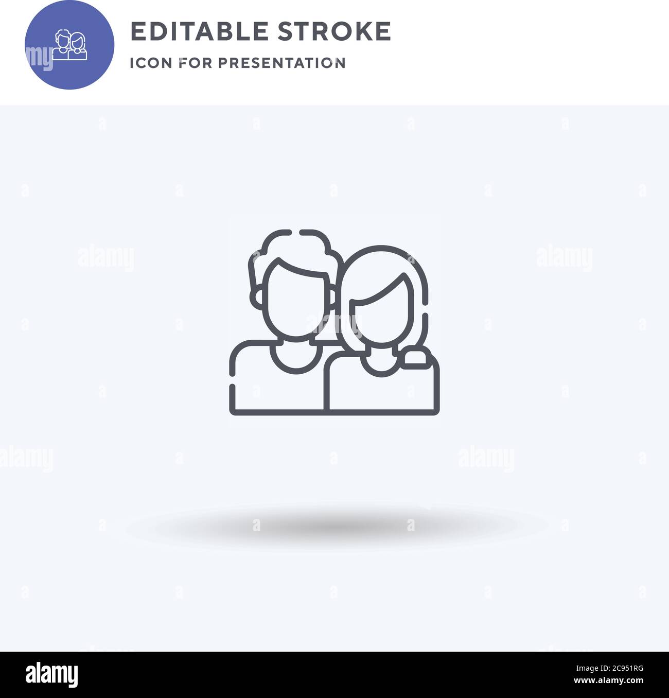 Old People icon vector, filled flat sign, solid pictogram isolated on ...