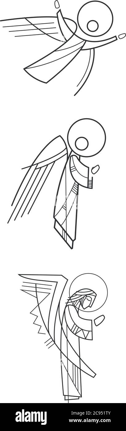 Three angels Stock Vector Images - Alamy