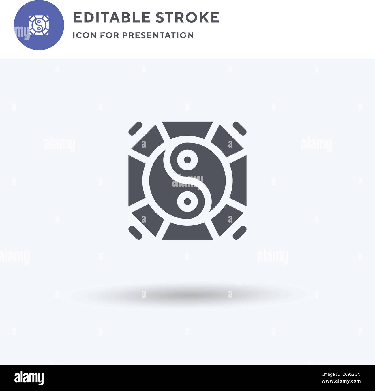 Yin Yang icon vector, filled flat sign, solid pictogram isolated on ...