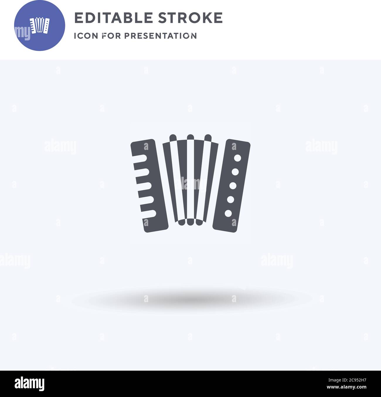 Accordion icon vector, filled flat sign, solid pictogram isolated on ...