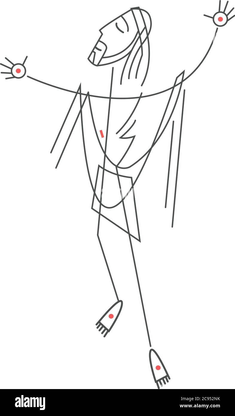 Hand drawn vector illustration or drawing of Jesus Christ Resurrection ...