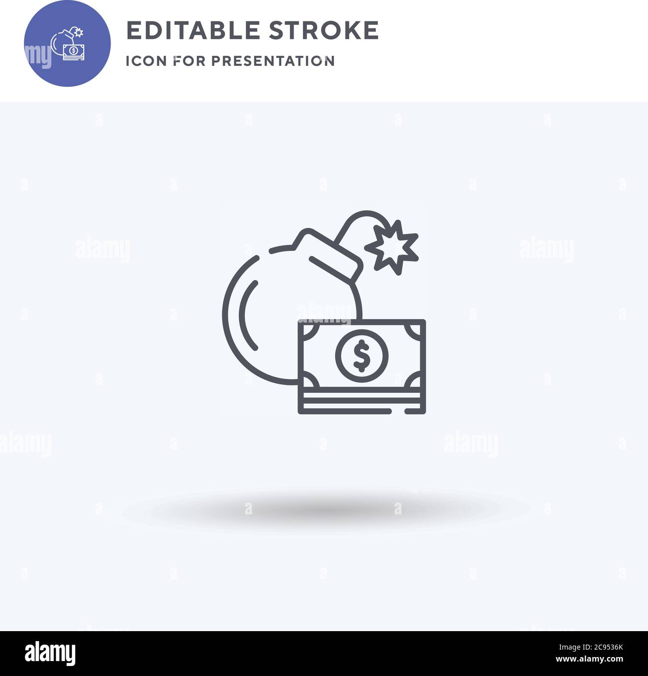 Risk icon vector, filled flat sign, solid pictogram isolated on white ...