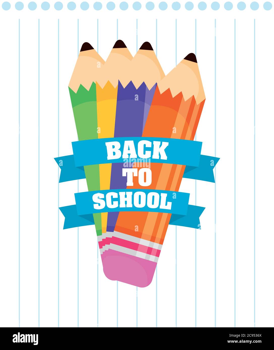 Back school time colors pencils hi-res stock photography and images - Alamy