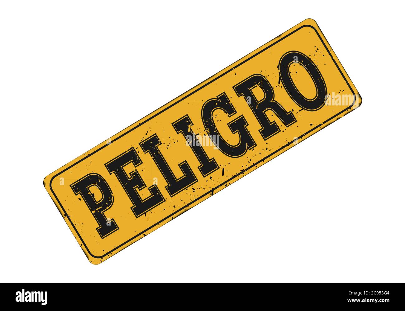 Old blank rusty metal sign Stock Vector Images - Alamy