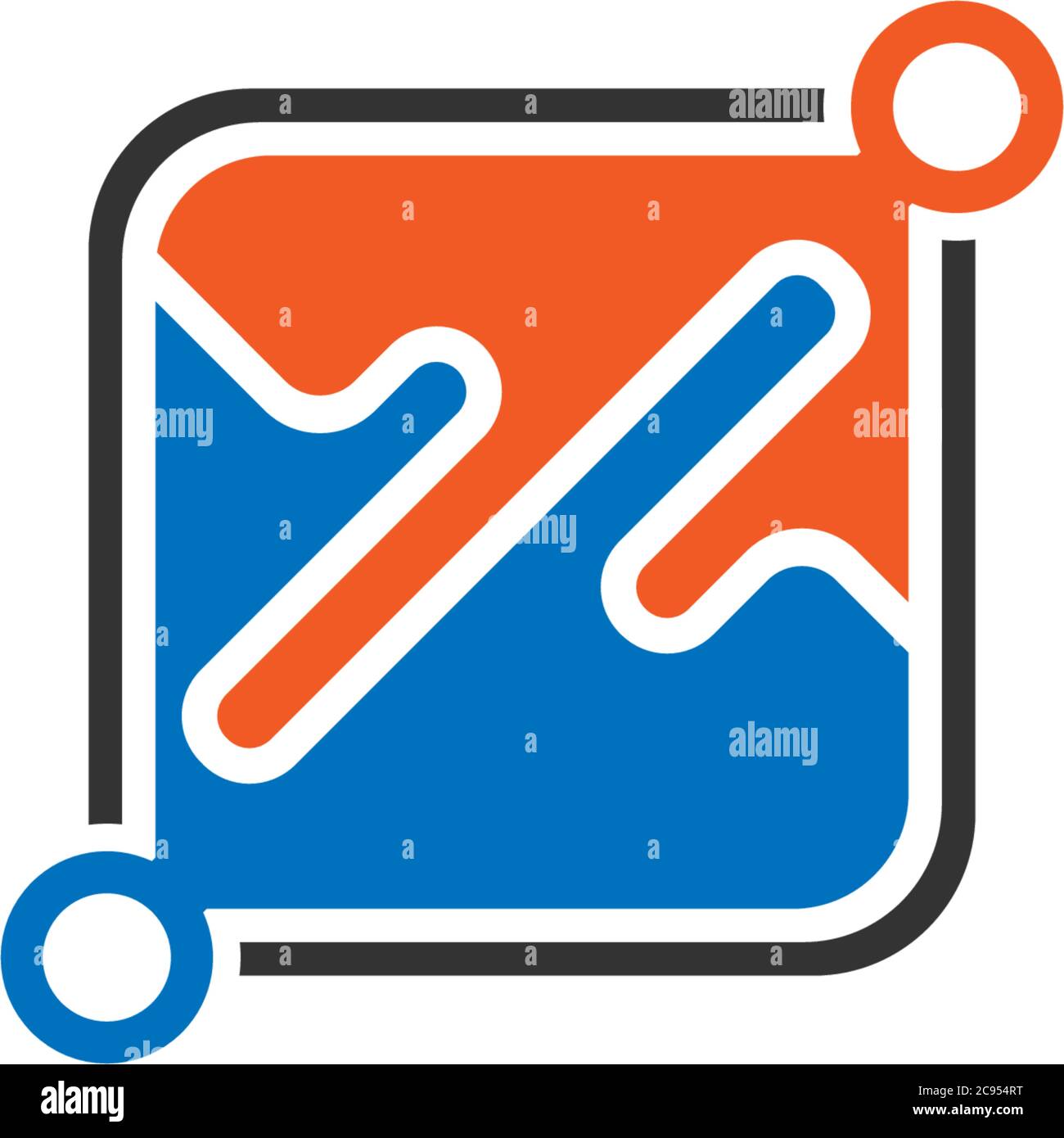 Sound wave icon logo, square concept design vector illustration Stock ...