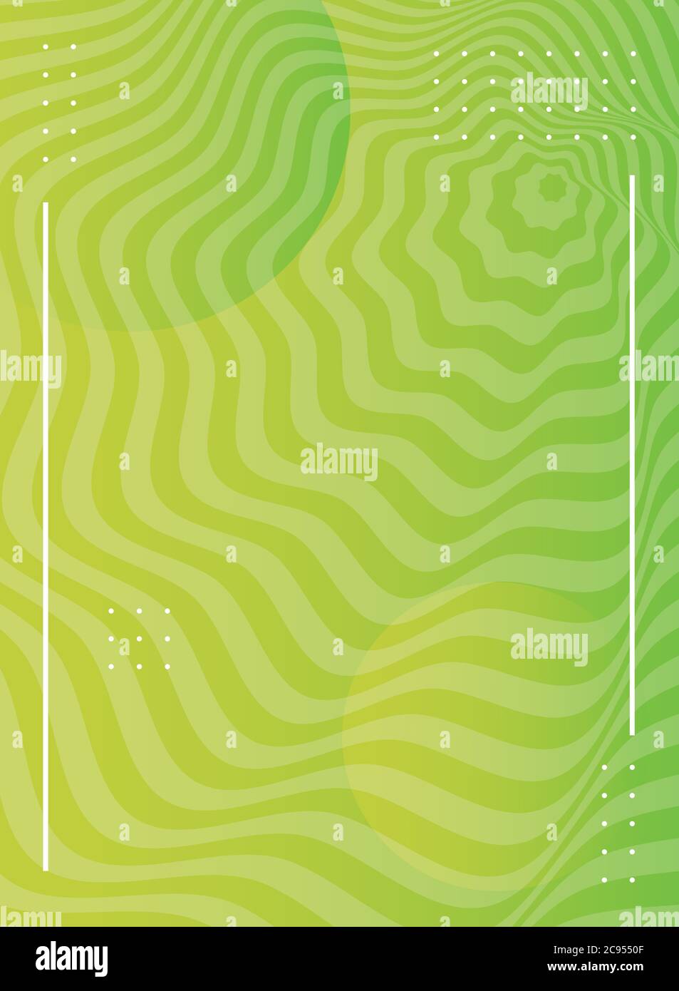 waves and forms green background vector illustration design Stock ...