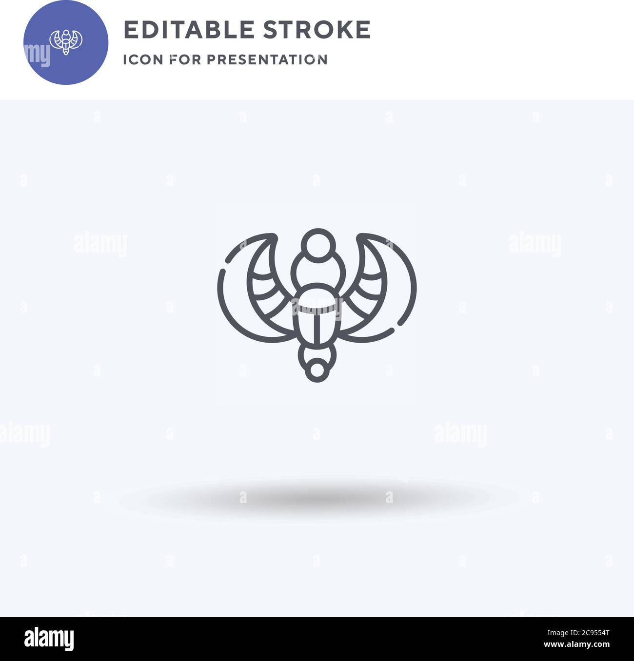 Scarab icon vector, filled flat sign, solid pictogram isolated on white ...