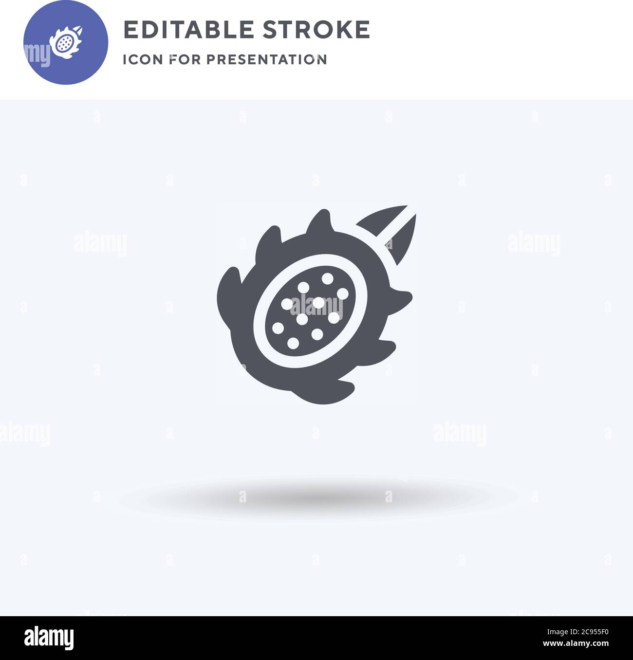 Dragon Fruit icon vector, filled flat sign, solid pictogram isolated on ...