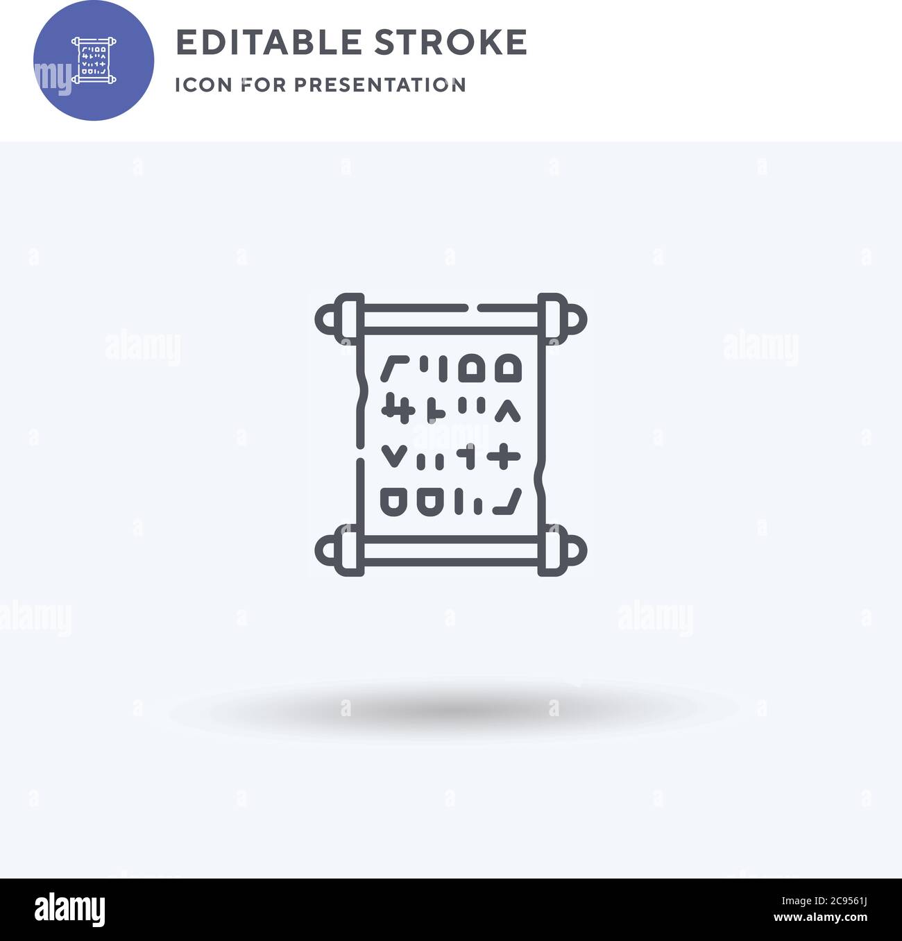 Papyrus icon vector, filled flat sign, solid pictogram isolated on ...