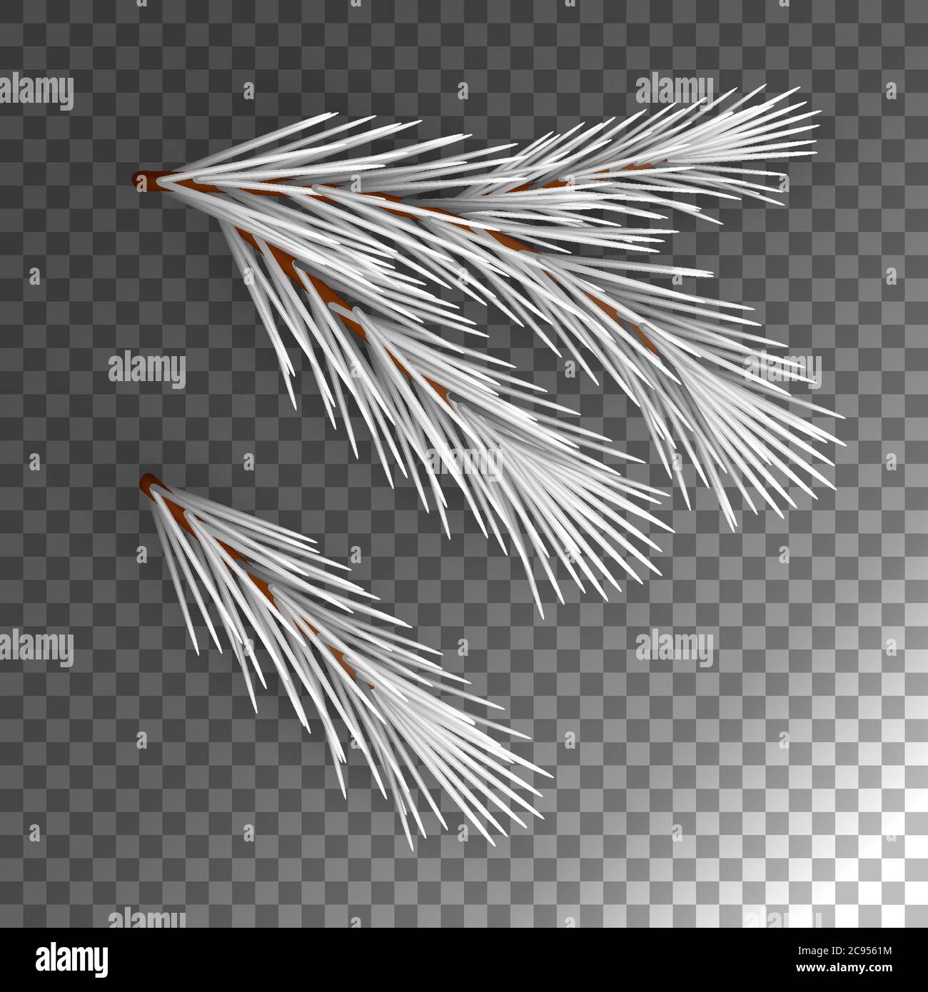 Fir tree branch set Stock Vector Images - Alamy