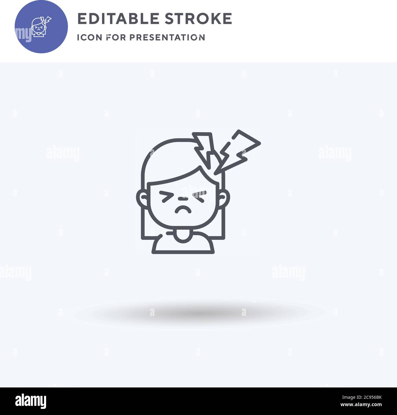 Pain icon vector, filled flat sign, solid pictogram isolated on white ...