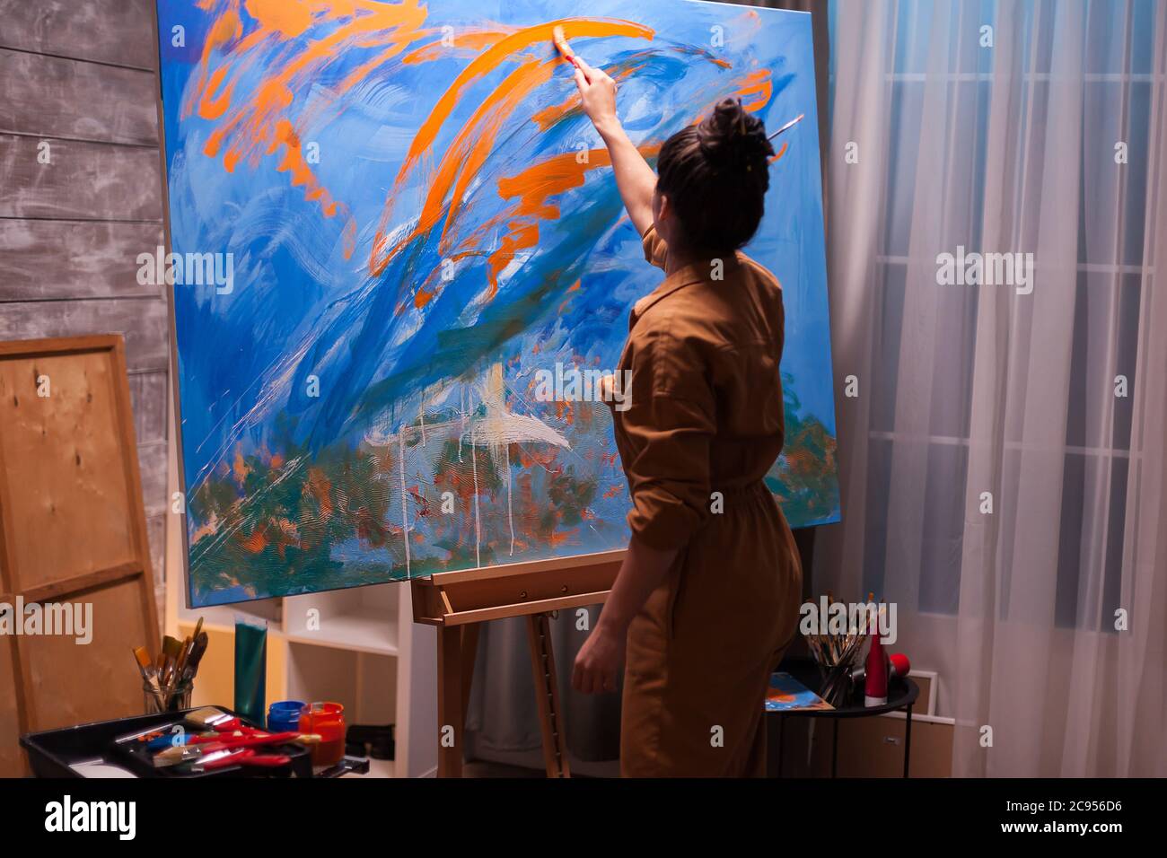 Modern artwork paint on canvas, creative, contemporary and successful ...